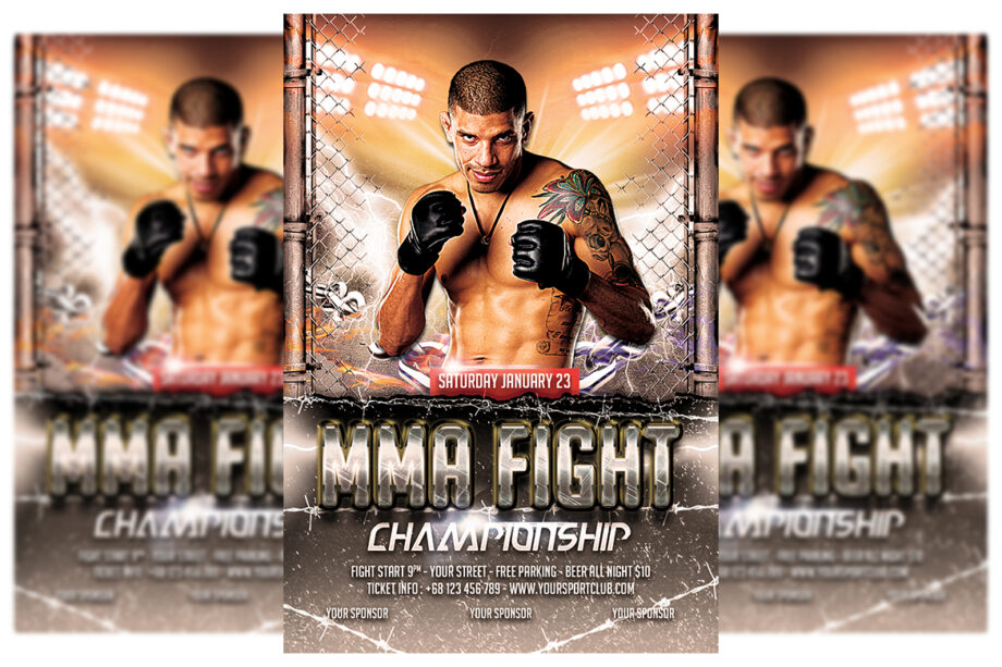 MMA Fighting – Flyer Template – Type Class Heroes